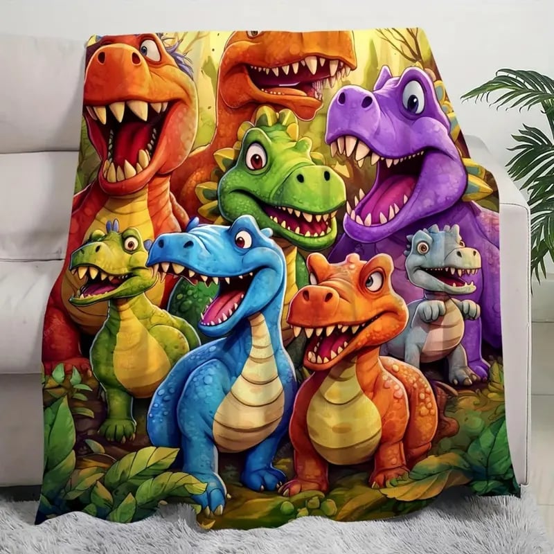 Elvyn | Soft Funny Dinosaur Blanket – Clarke Oxford